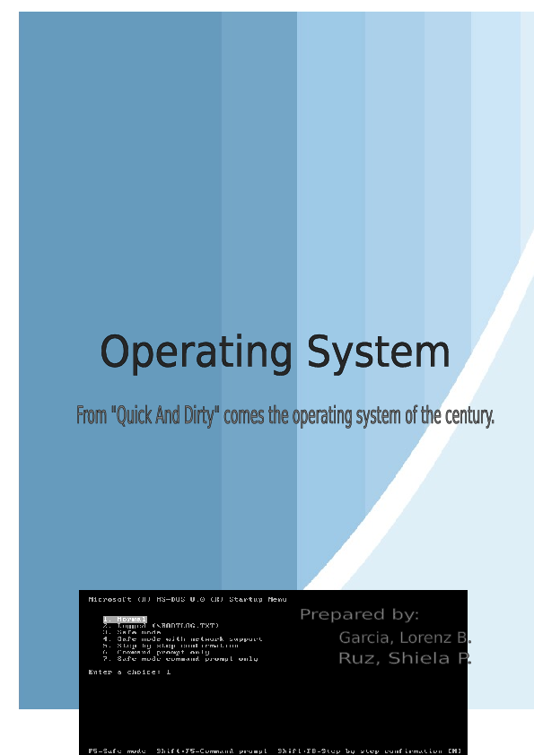 (DOC) MS DOS Operating System