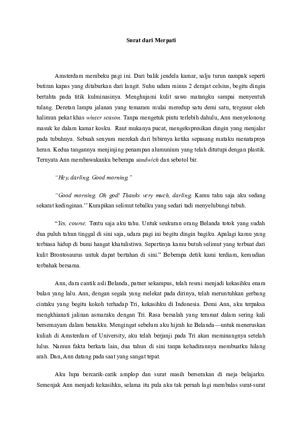 (DOC) Surat dari Merpati