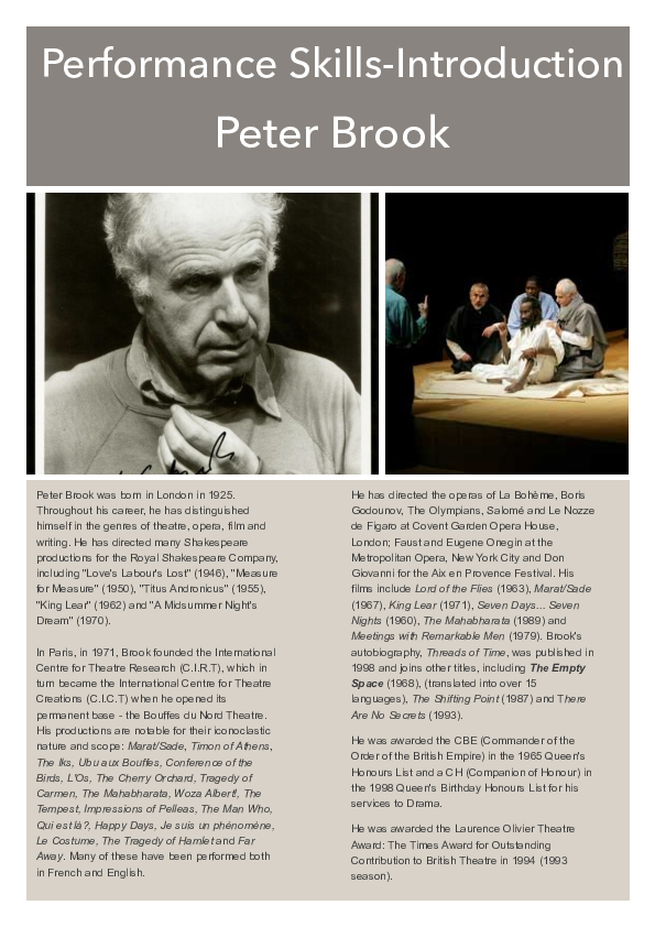 (PDF) Peter Brook