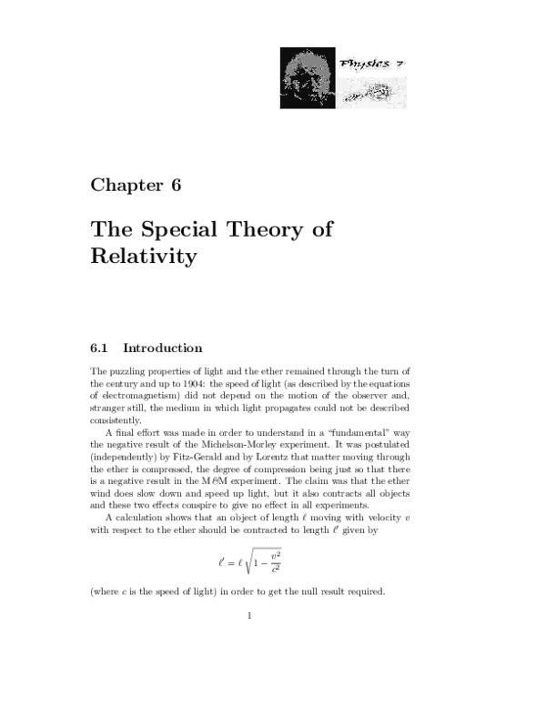 (PDF) Theory of relativity