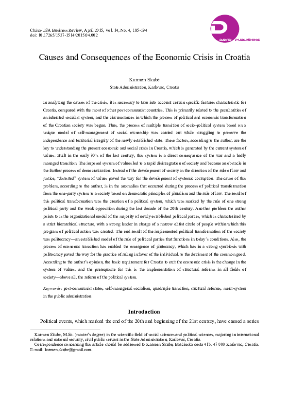 ist causes et consequences