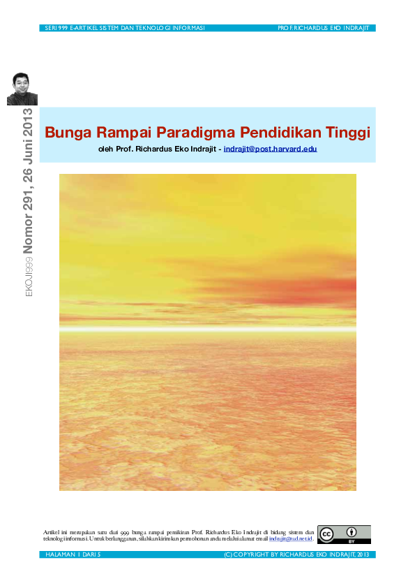 (PDF) Bunga Rampai Paradigma Pendidikan Tinggi