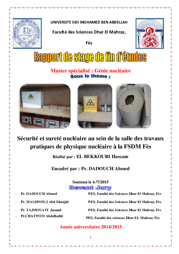(PDF) sureté et sécurité nucléaire au sein de la salle des travaux ...