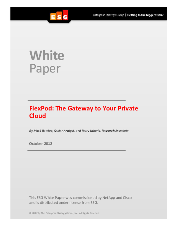 (PDF) Cisco & NetApp-FlexPod a Unified Cloud Orchestration Model -Your-Gateway-To-the-Private-Cloud