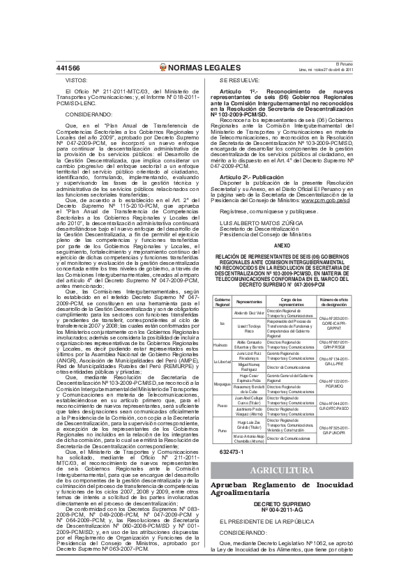 (PDF) Cuadernillo de Normas Legales