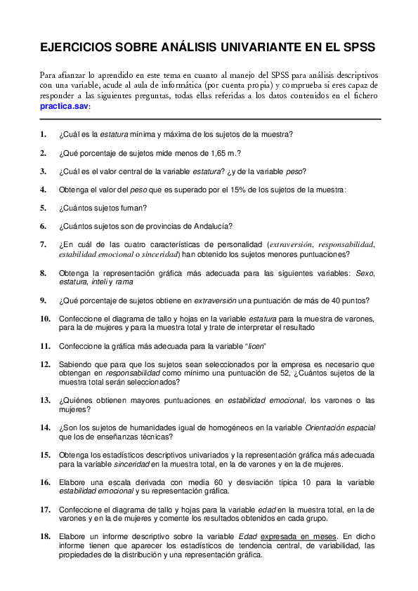 (PDF) Ejercicios SPSS 1