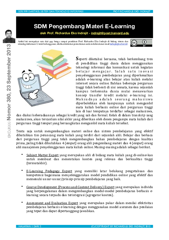 (PDF) SDM Pengembang Materi E-Learning
