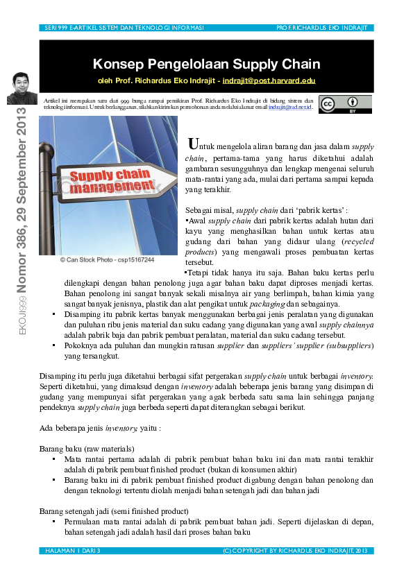 (PDF) Konsep Pengelolaan Supply Chain