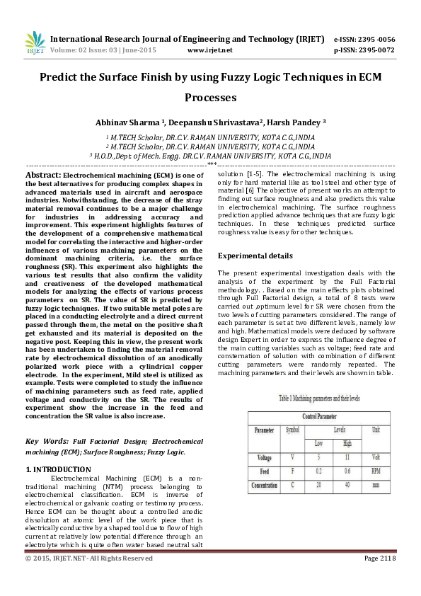 pdf-irjet-predict-the-surface-finish-by-using-fuzzy-logic-techniques