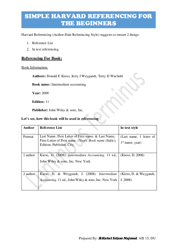 (PDF) Simple Harvard Referencing TS