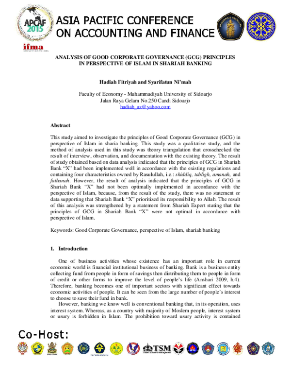 (PDF) ANALYSIS OF GOOD CORPORATE GOVERNANCE (GCG) PRINCIPLES IN ...