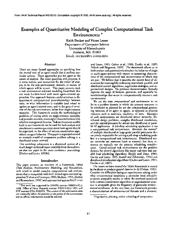 (PDF) Examples of Quantitative Modeling of Complex Computational Task ...