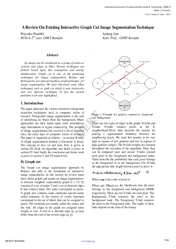(PDF) A Review On Existing Interactive Graph Cut Image Segmentation Technique