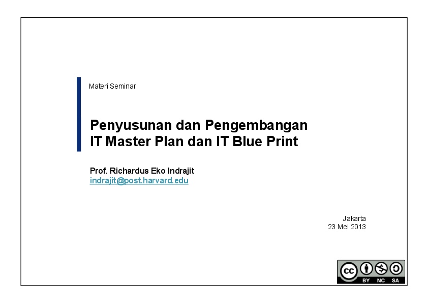 (PDF) Penyusunan dan Pengembangan IT Master Plan dan IT Blue Print