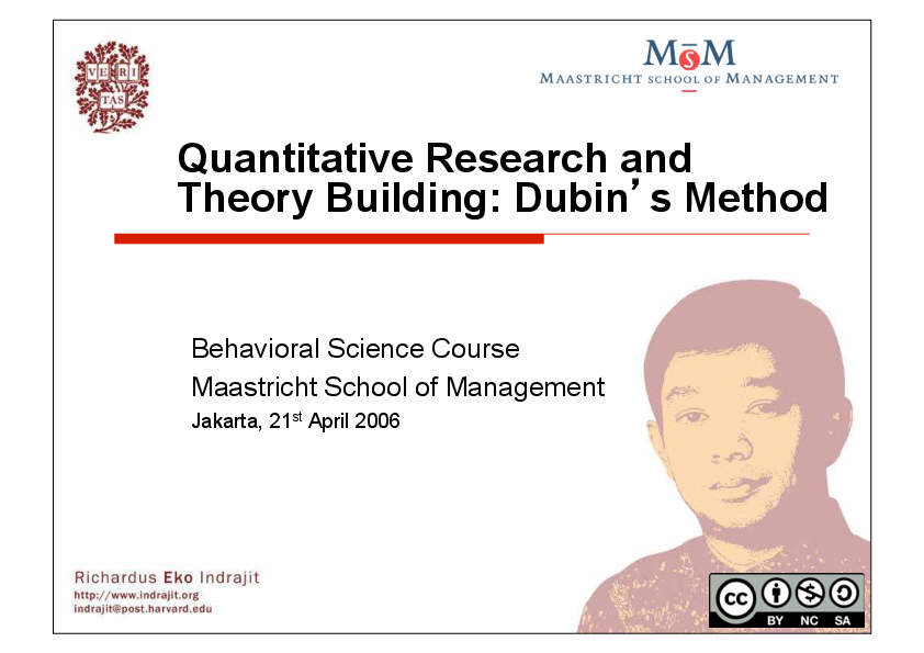 (PDF) Quantitative Research and Theory Building: Dubin's Method