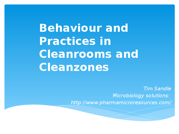 (PPT) Behaviour and Practices in Cleanrooms and Cleanzones