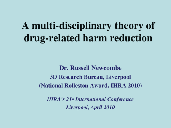 (PPT) A multi-disciplinary theory of drug-related harm reduction