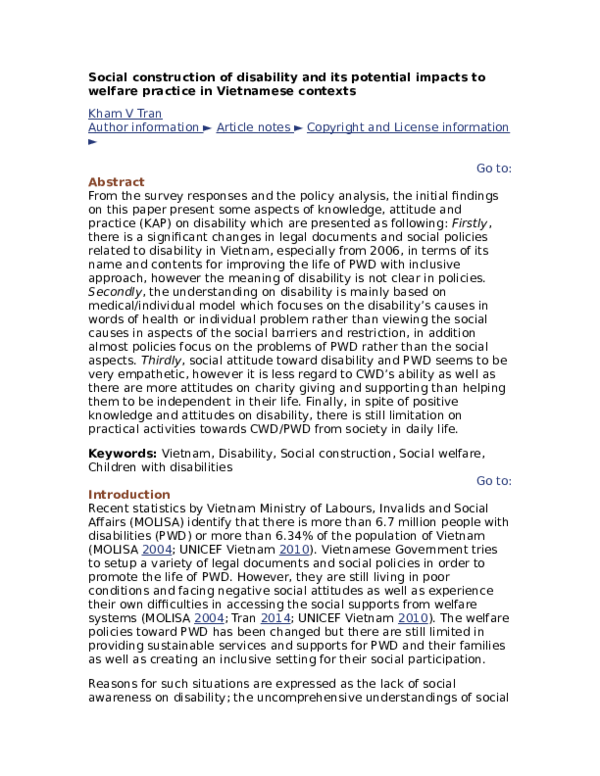 (DOC) Social construction of disability and its potential impacts to ...