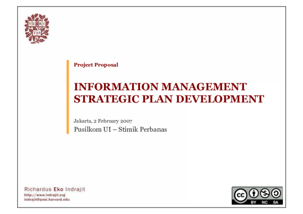 (PDF) INFORMATION MANAGEMENT STRATEGIC PLAN DEVELOPMENT