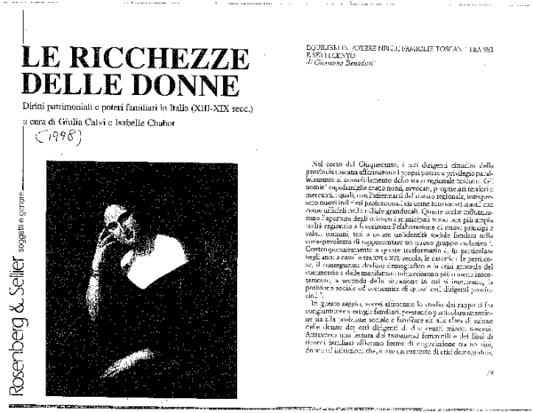 (PDF) "Equilibri di potere nelle famiglie toscane tra sei e settecento ...
