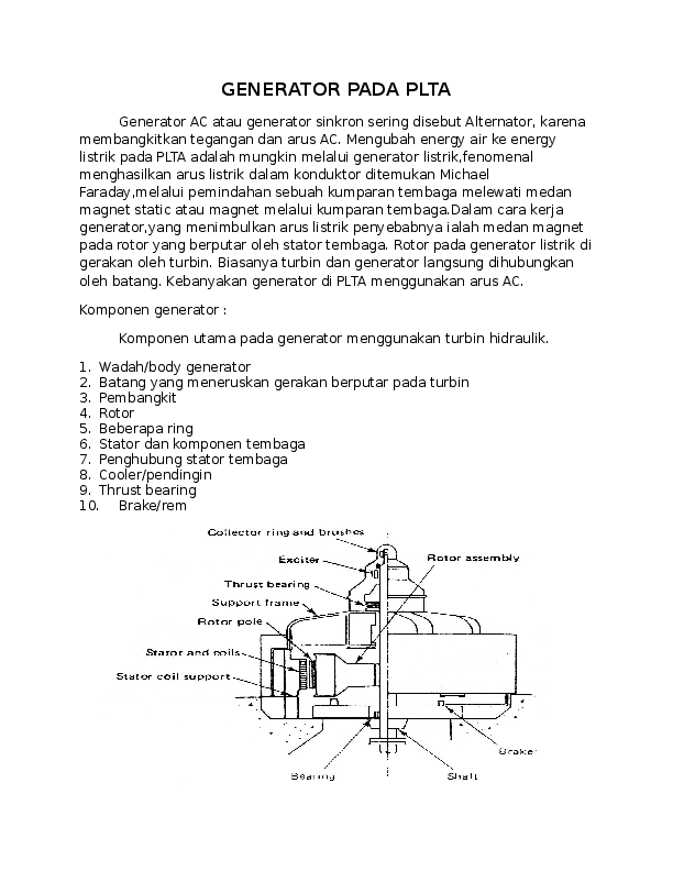 (DOC) GENERATOR PADA PLTA