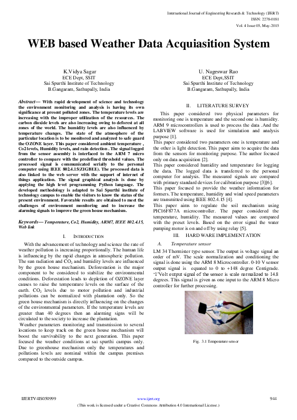 (PDF) WEB based Weather Data Acquiasition System