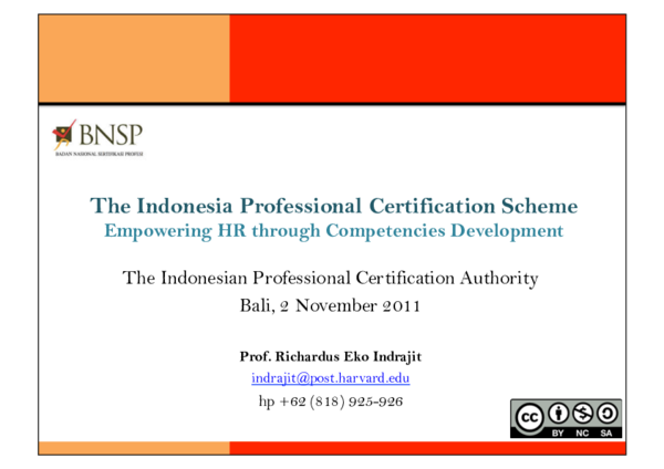 (PDF) The Indonesia Professional Certification Scheme Empowering HR ...