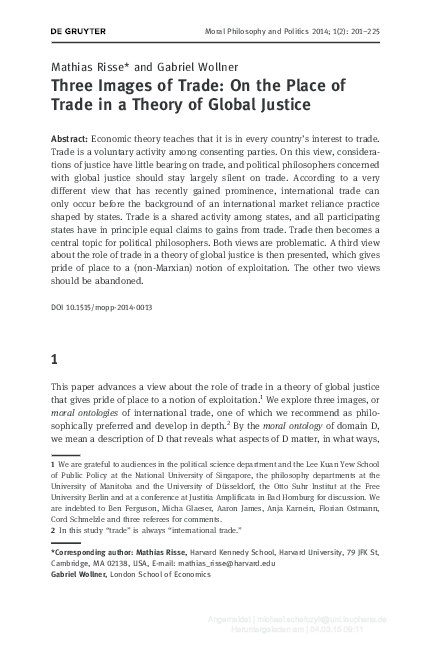 (PDF) Three Images of Trade: On the Place of Trade in a Theory of ...