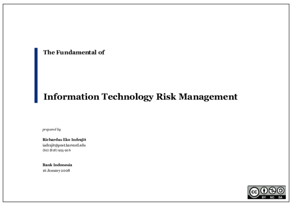 (PDF) Information Technology Risk Management