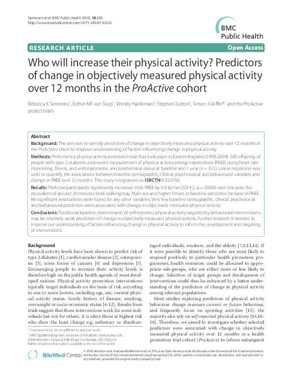 Pdf Validity And Repeatability Of A Simple Index Derived From The