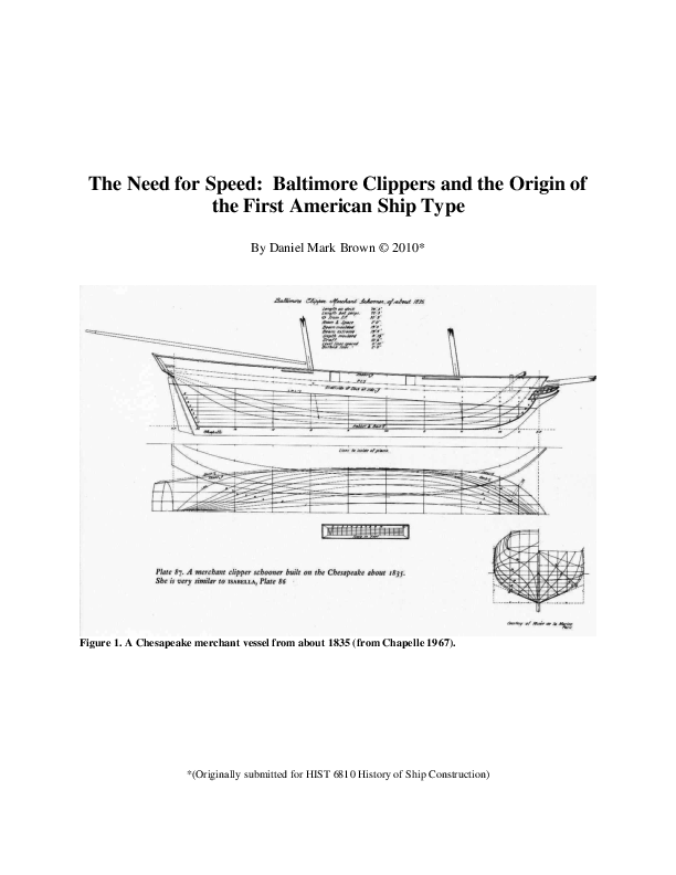 (PDF) The Need for Speed: Baltimore Clippers and the Origin of the ...