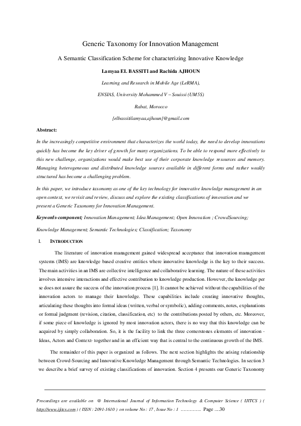 (PDF) Generic Taxonomy for Innovation Management: A Semantic Classification Scheme for ...