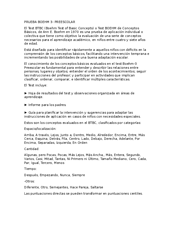 boehm test of basic concepts 3rd ed. age