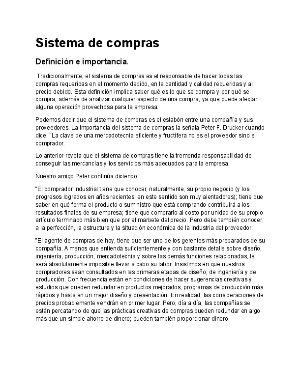 (DOC) Sistema de compras Definición e importancia
