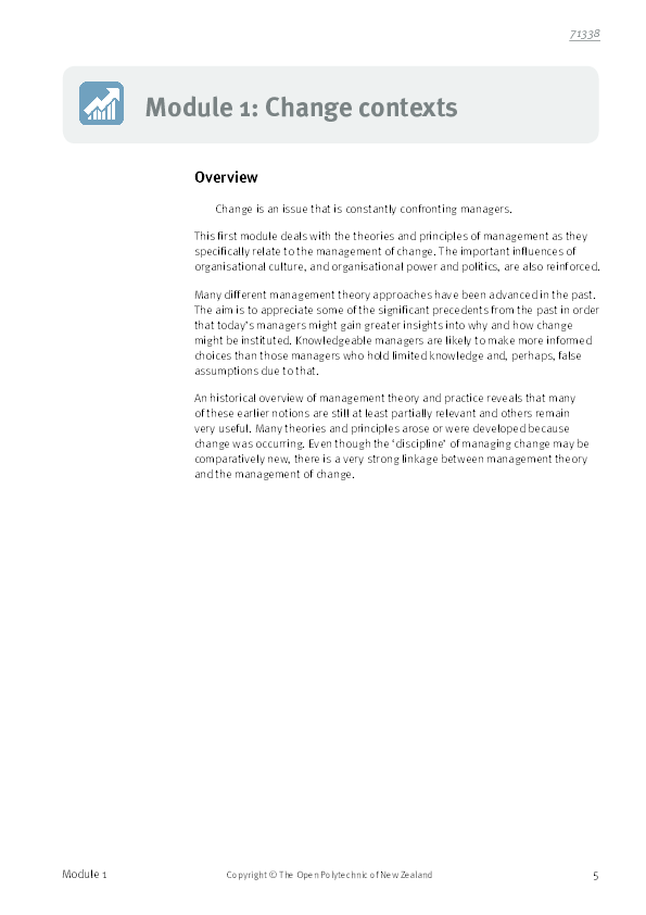 (PDF) Module 1: Change contexts