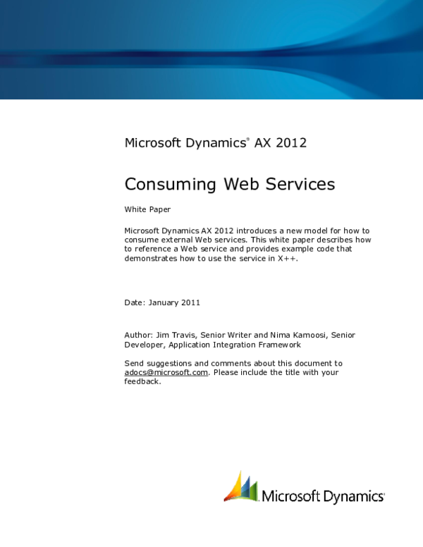 (PDF) Microsoft Dynamics ® AX 2012