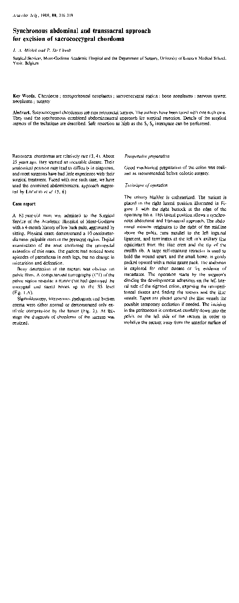 (PDF) Synchronous abdominal and transsacral approach for excision of ...