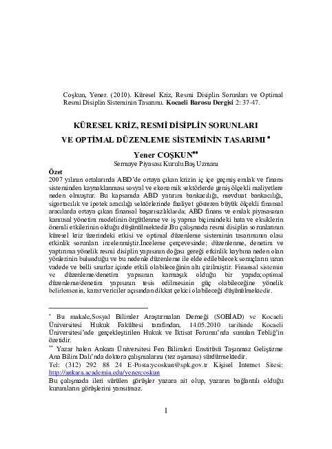(PDF) Global Financial Crisis, Problems in Official Discipline and ...