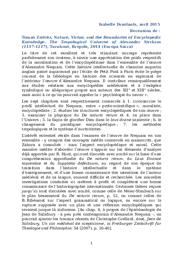 (DOC) Book review of : Tomas ZAHORA, Nature, Virtue, and the Boundaries ...