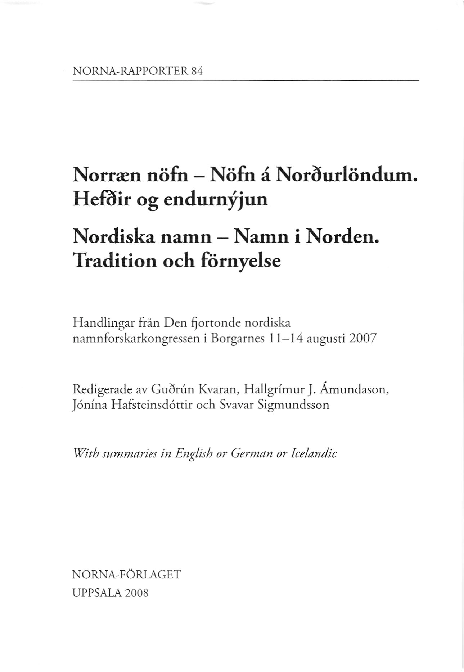 (PDF) Gamle navne i et nyt medium - om anvendelsen af GIS i navneforskning