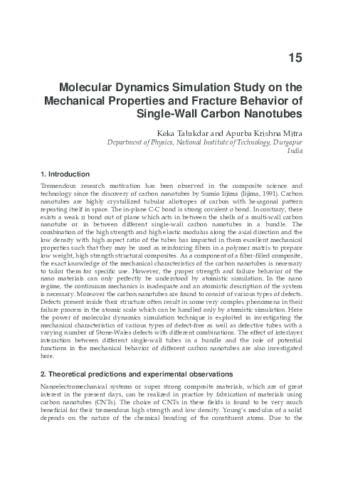 (PDF) Molecular Dynamics Simulation Study on the Mechanical Properties and Fracture Behavior of ...