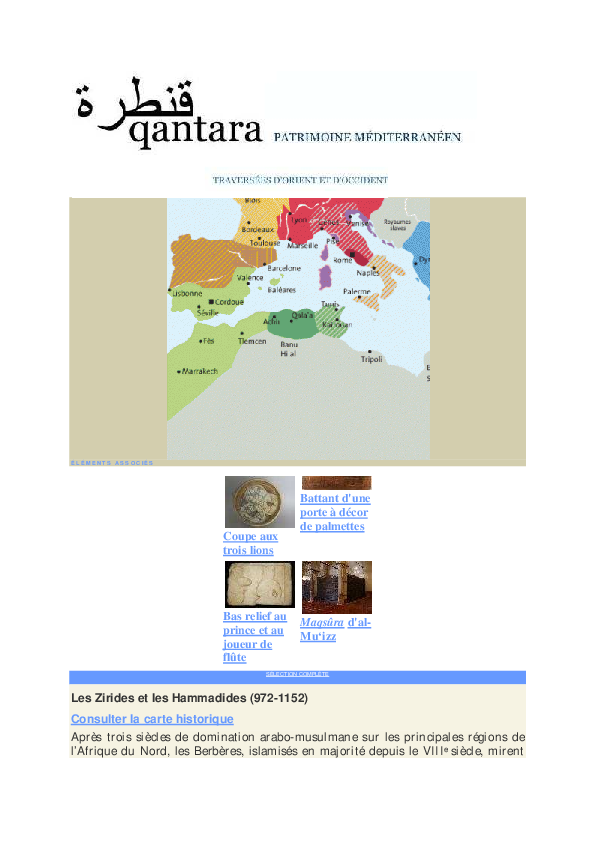 (PDF) Les Zirides et les Hammadides (972-1152)
