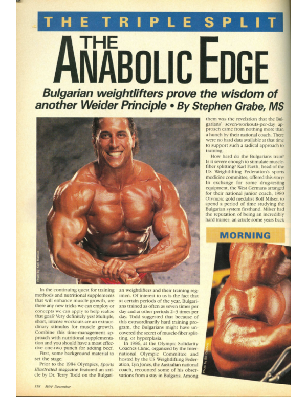 (PDF) The Triple Split: The Anabolic Edge