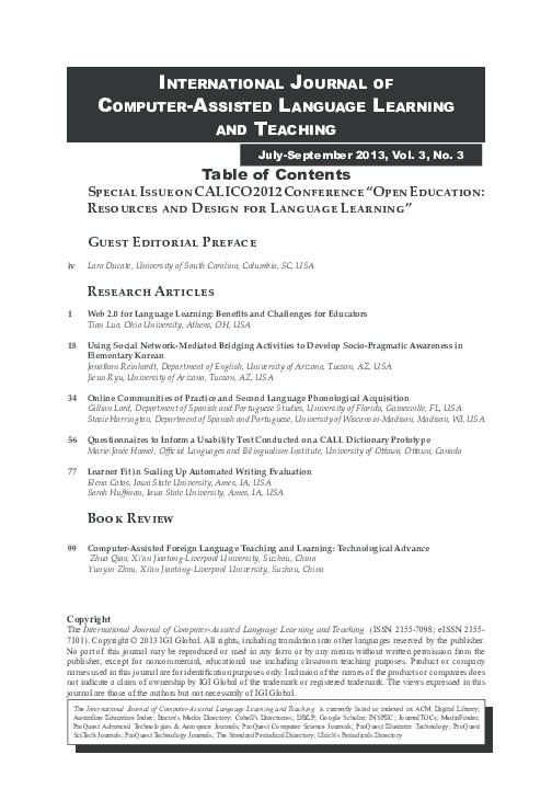 (PDF) Web 2.0 for Language Learning: Benefits and Challenges for ...