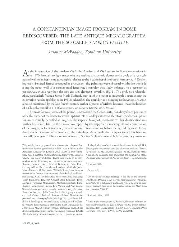 (PDF) A Constantinian Image Program in Rome Rediscovered: The Late ...