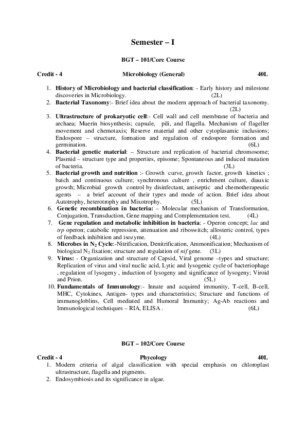 (PDF) BU M.Sc. Botany Syllabus