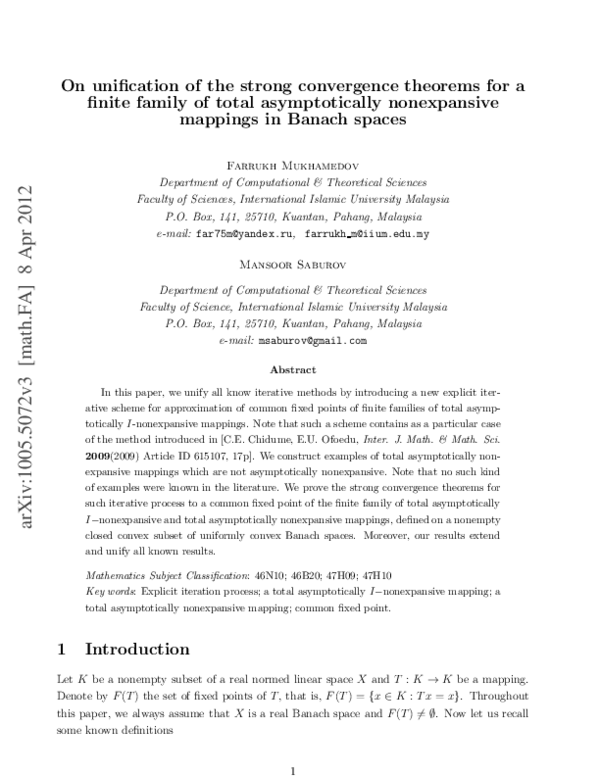 Pdf Strong Convergence Theorems Of An Explicit Iteration Process For