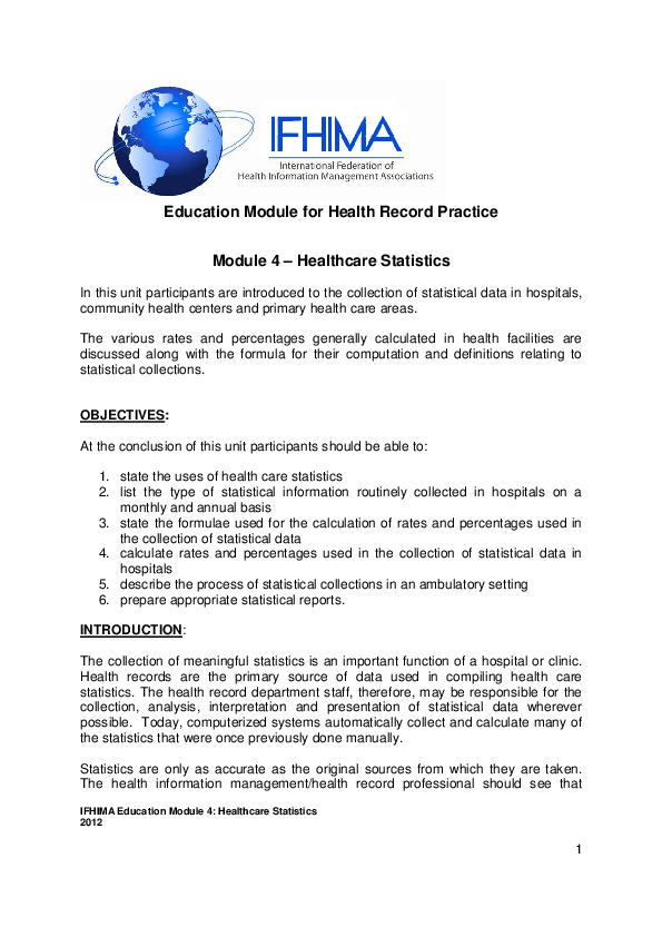 (PDF) Education Module for Health Record Practice Module 4 – Healthcare ...