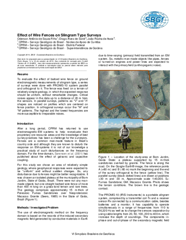 (PDF) Effect of Wire Fences on Slingram Type Surveys