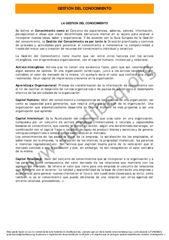 (PDF) GESTIÓN DEL CONOCIMIENTO